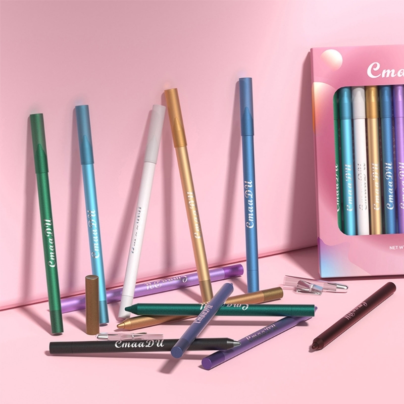 Shimmer Glitter Gel Eyeliner Eye Pencil Pen Set,Glitter Eye Liner ...