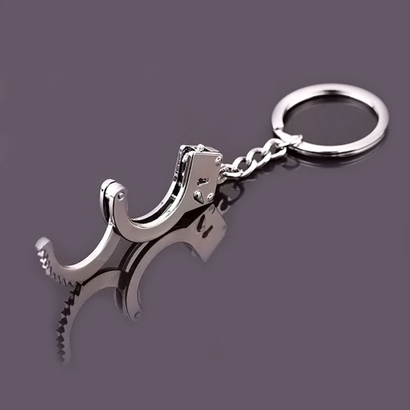 Beautiful Keyring Gadget Lover's Gift Double Handcuffs Metal Key Fob ...
