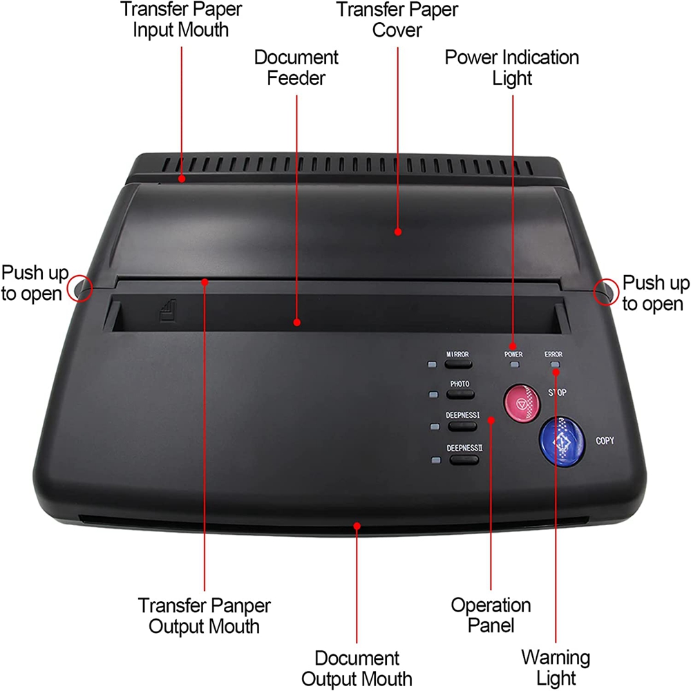 NEW 【Exclusive Discount】Tattoo Transfer Stencil Machine Thermal Copier ...