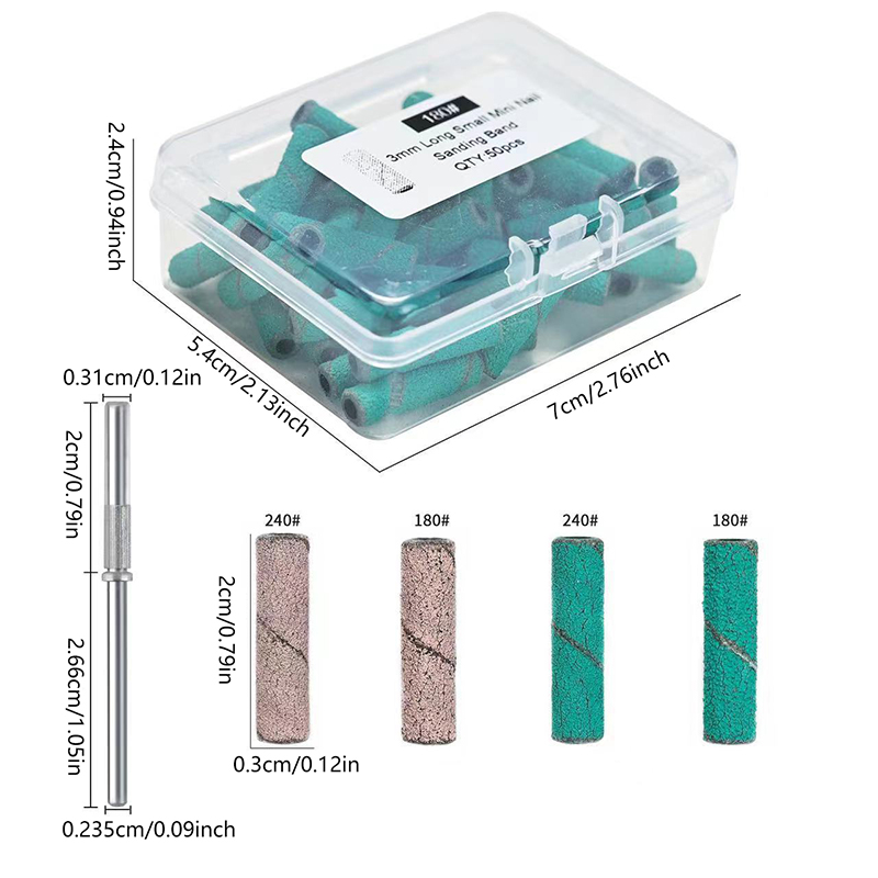 20mm Long Sanding Bands,Nail Art Grinding Sanding Bands With Bit Nail ...