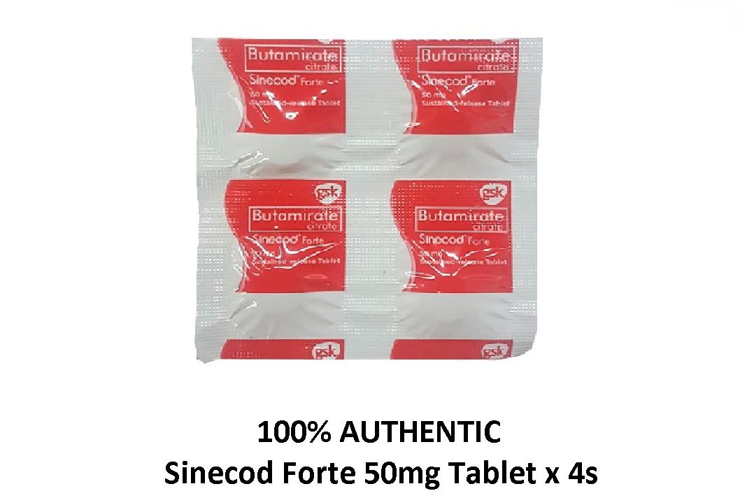 Sinecod Forte Butamirate Citrate 50mg Tablet x 4s | Lazada PH