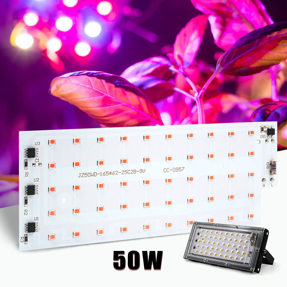 【Discount】 50W LED Grow Light Chip 220V Full Spectrum Smart IC No ...
