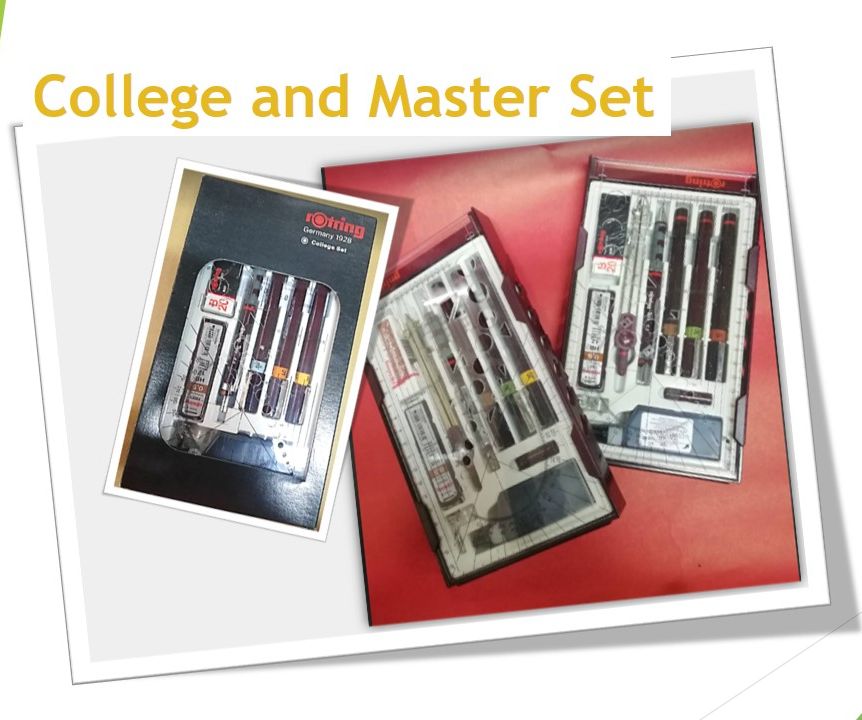 ROTRING MASTER AND COLLEGE SET TECHNICAL PENS 01,03,05; 02,03,05; 02,04 ...