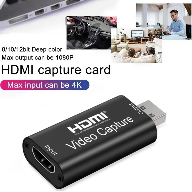 Video Capture Card การ์ดจับภาพวิดีโอเสียง 4K HD เอชดีเอ็มไอ เป็น USB 2. ...