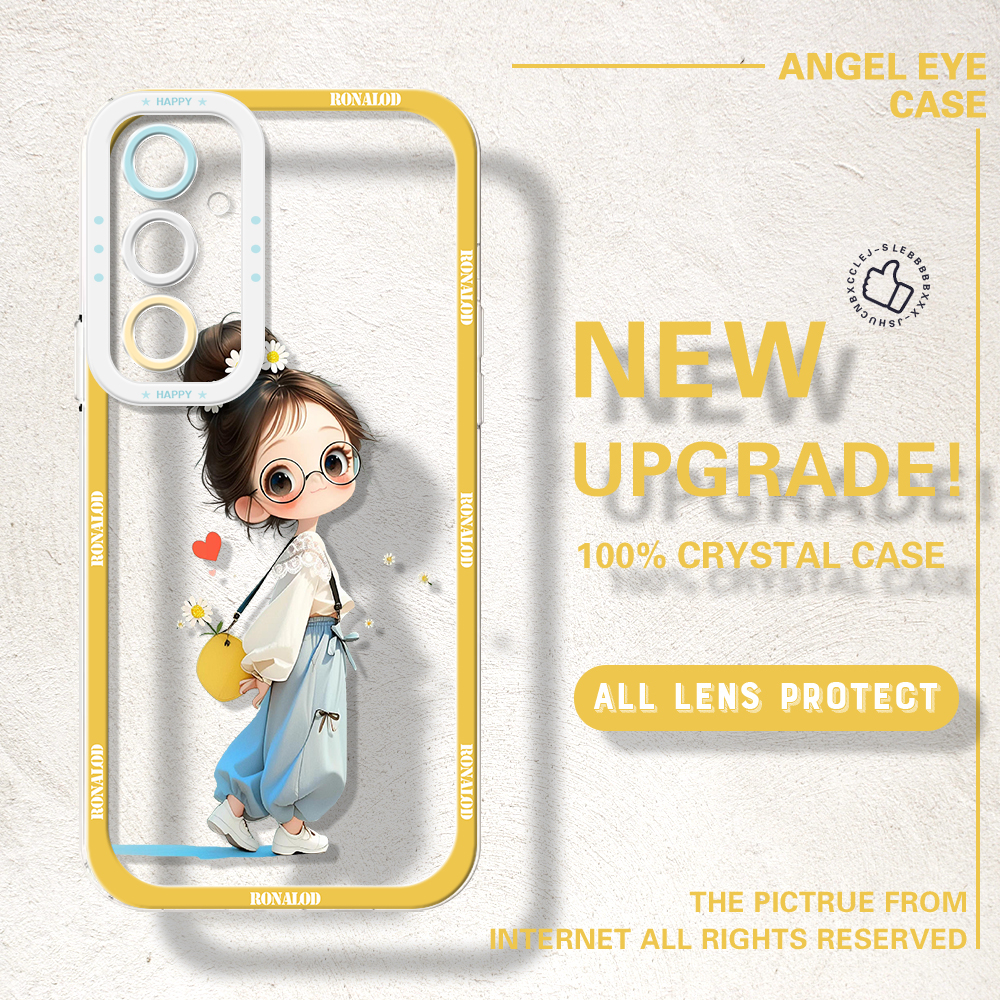 YYDS for Samsung M54 5G Back Cover Cute Gril Transparent Crystal TPU ...