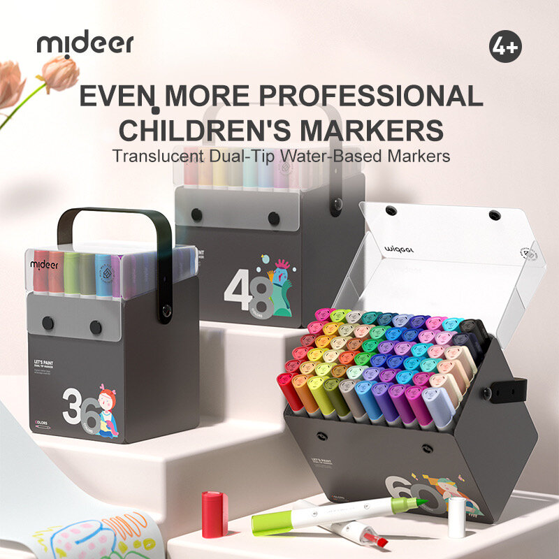 Mideer มิเดียร์ Translucent Dual Tip Markers-24 colors MD1300 - Mideer ...