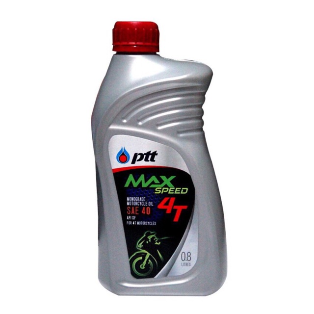แบบยกลัง น้ำมันเครื่อง PTT MAX SPEED 0.8 L. ( ขายยกลังเท่านั้น ) 4T 0.8 ลิตร SAE40 (ลังละ 10 ขวด ...