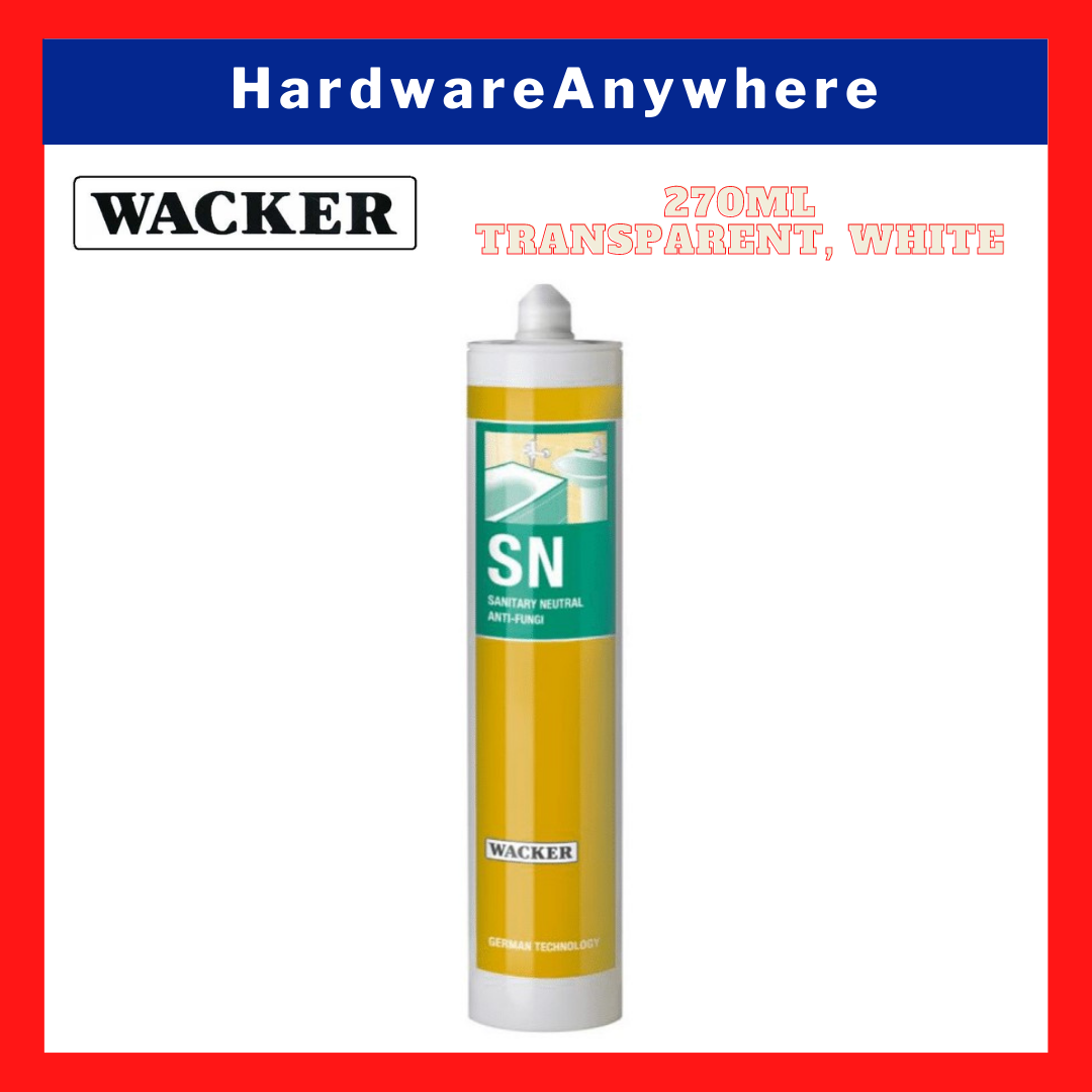 WACKER Sanitary Neutral (Anti Fungi) Silicone Sealant 270ml ...
