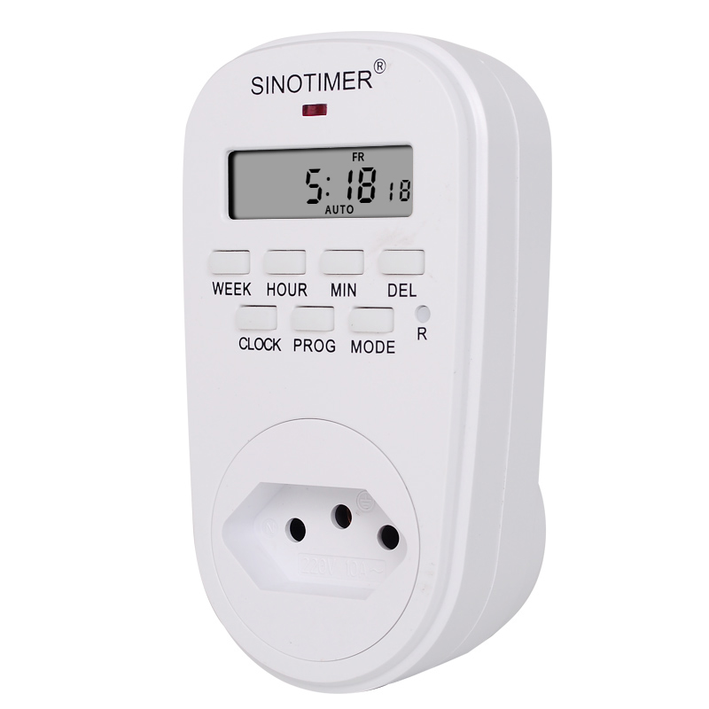 【InnovateWorld】Brazil BR Plug Outlet 7 Day Weekly Programmable Digital Plug Timer Switch Time ...