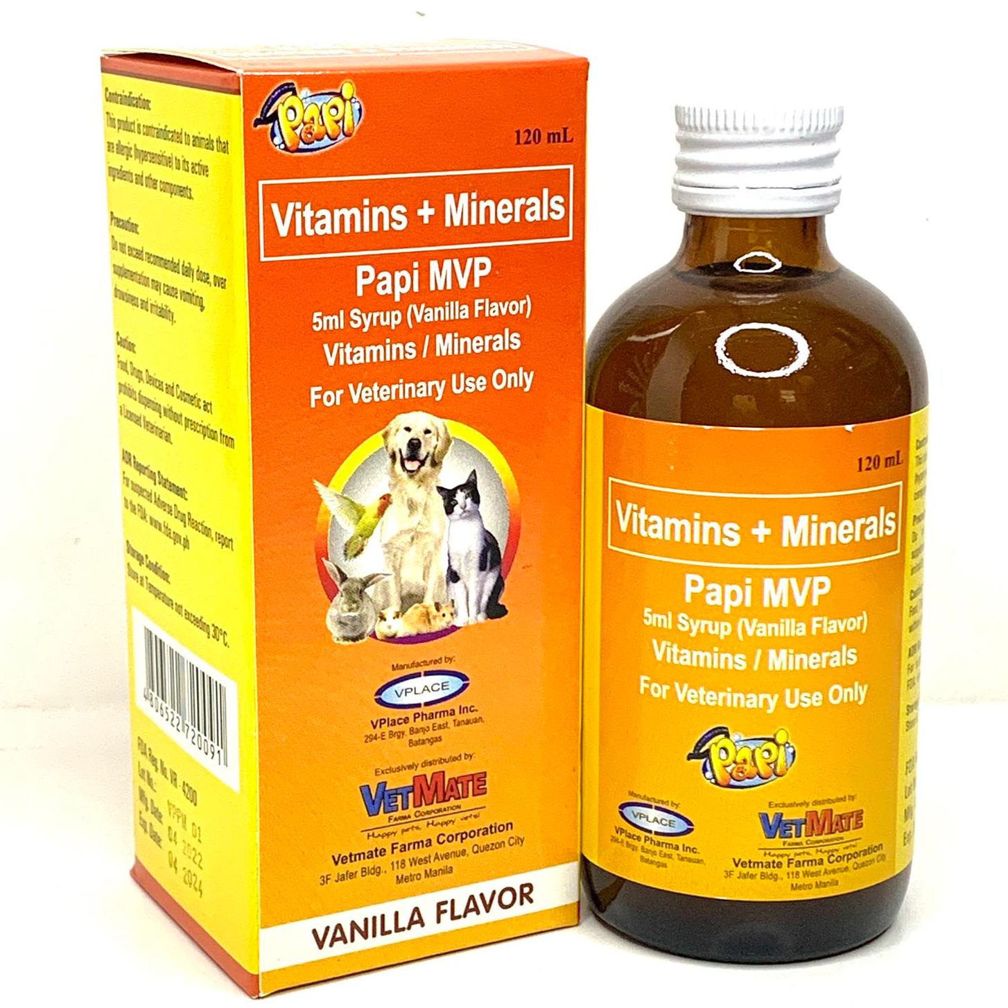 [FCR AGRIVET] 1box Papi MVP Multivitamins Syrup for Pets - Vanilla ...