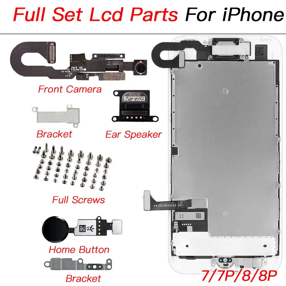 NEW Full Set Lcd Parts Replacement For iPhone 7 8 Plus Front Camera ...