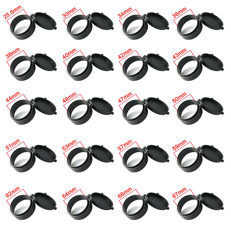 Tools Rifle-Scope Hunting Aiming Optic Lens Covers Telescopic Flip Up ...