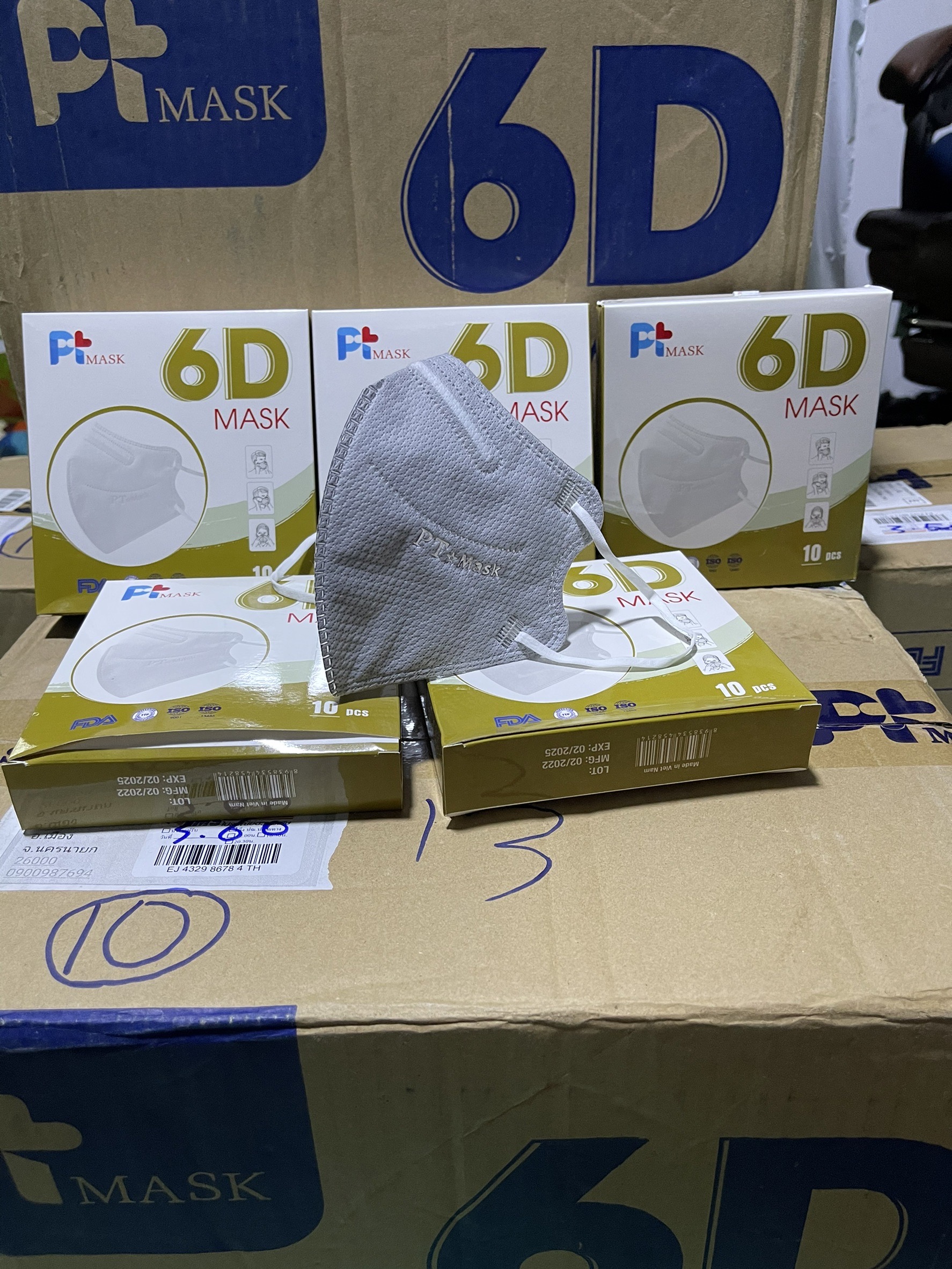 หน้ากากอนามัย 6D รุ่นใหม่ล่าสุด สินค้าผ่านการรับรอง ISO 13485 - 9001 PT ...