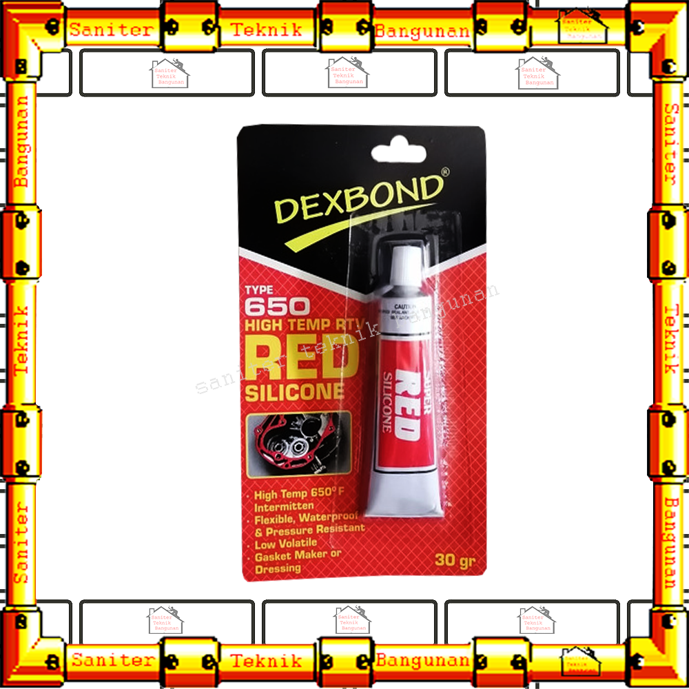 Saniter Teknik Bangunan-Lem Besi Red Silicone 30 Gram Dextone Lem ...