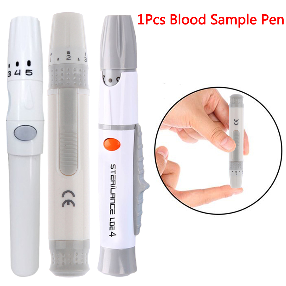 Lancet Pen Lancing Device Diabetics 5 Adjustable Depth Blood Sampling ...