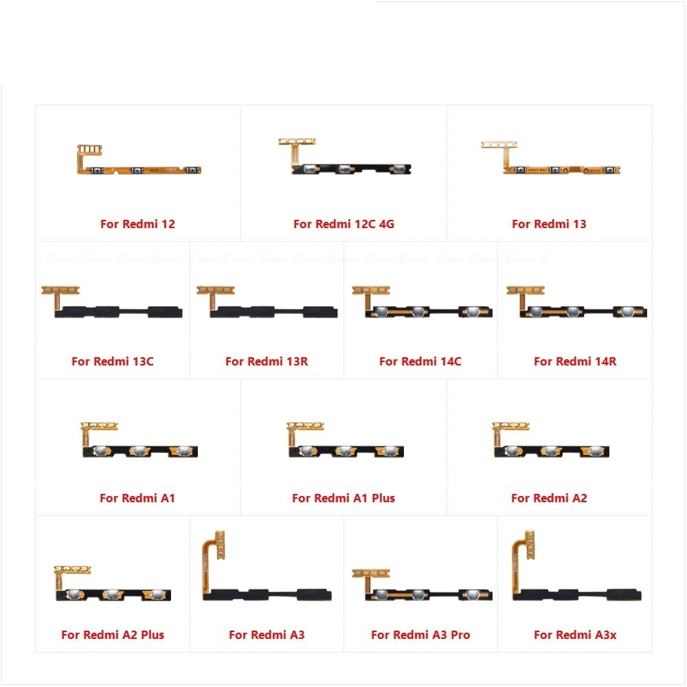 Switch Power ON OFF Button Flex Cable Parts For Xiaomi Redmi 12 12C 13 ...