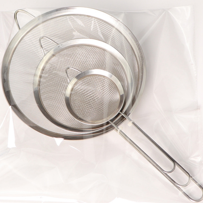 Set of 3, Stainless Steel Wide-Edge Twill Oil Grid Colander, Kitchen ...