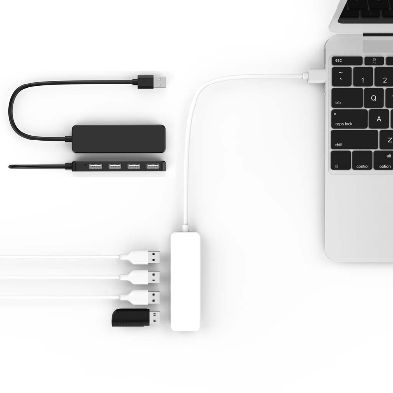 【InnovateWorld】USB 2.0 4 Ports Hub Extension Splitter Adapter for Mac ...