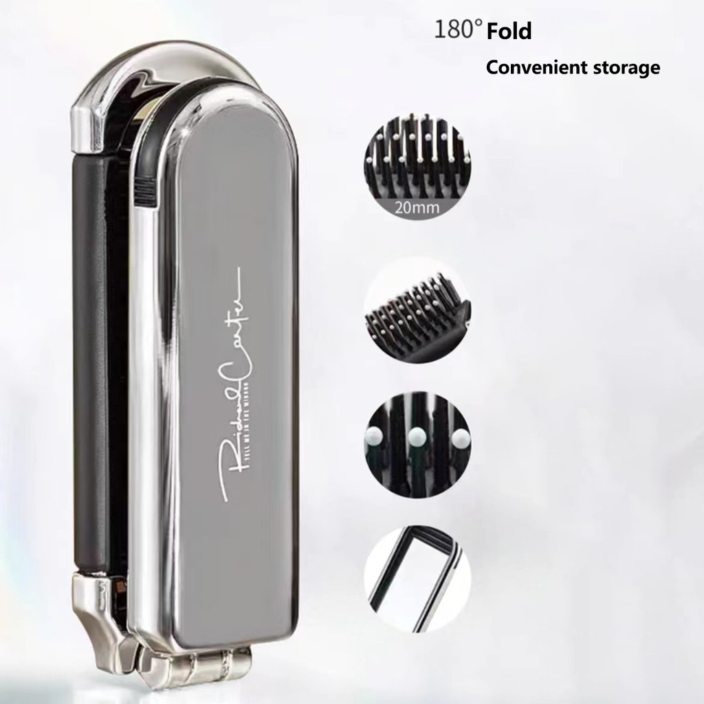 Enacolor Small Comb Foldable Mini Portable Mirror Press Comb for Ladies ...