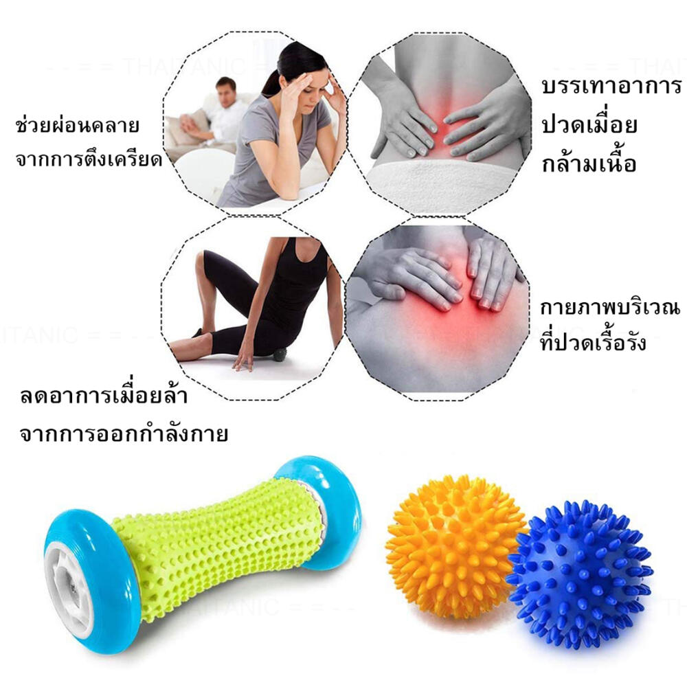 wjhh Foot Massager Roller Free 2 Spiky Balls - Body Massage Roller Ball ...