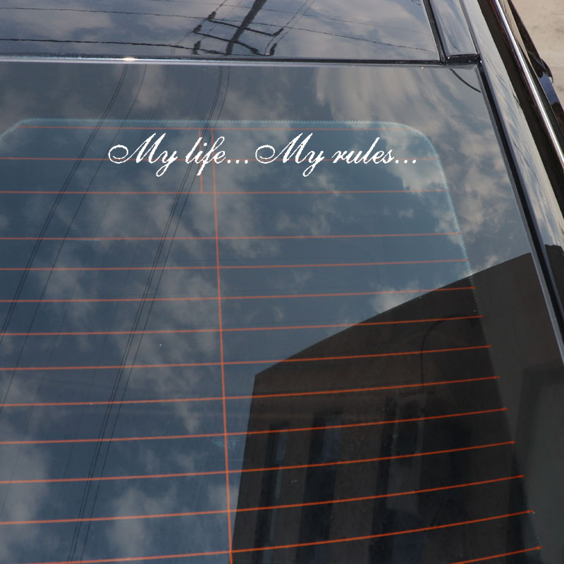 【Hottest Trends】QYPF 20CM*2.9CM Fashion MY LIFE ... MY RULES... Decal ...