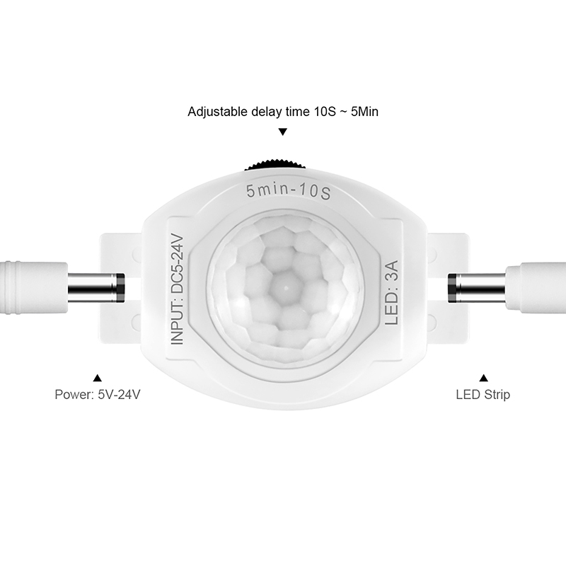 Time Delay Adjustable Infrared Sensor Light Switch For LED Strip DC12V ...