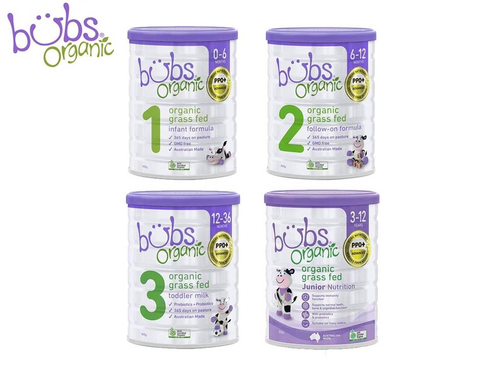 Bubs Organic Grass fed Formula Milk - Step 1/ 2/ 3/ 4 800g | Lazada