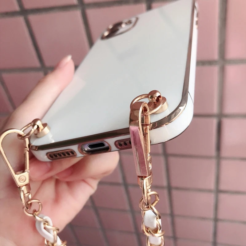 NEW Luxury Crossbody Lanyard Leather Chain Phone case for Samsung ...