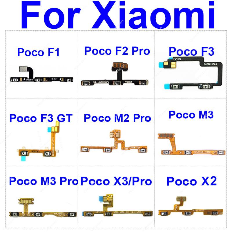 NEW Power Volume Side Button Flex For Xiaomi Xiaomi Poco F1 F2 F3 X2 X3 ...