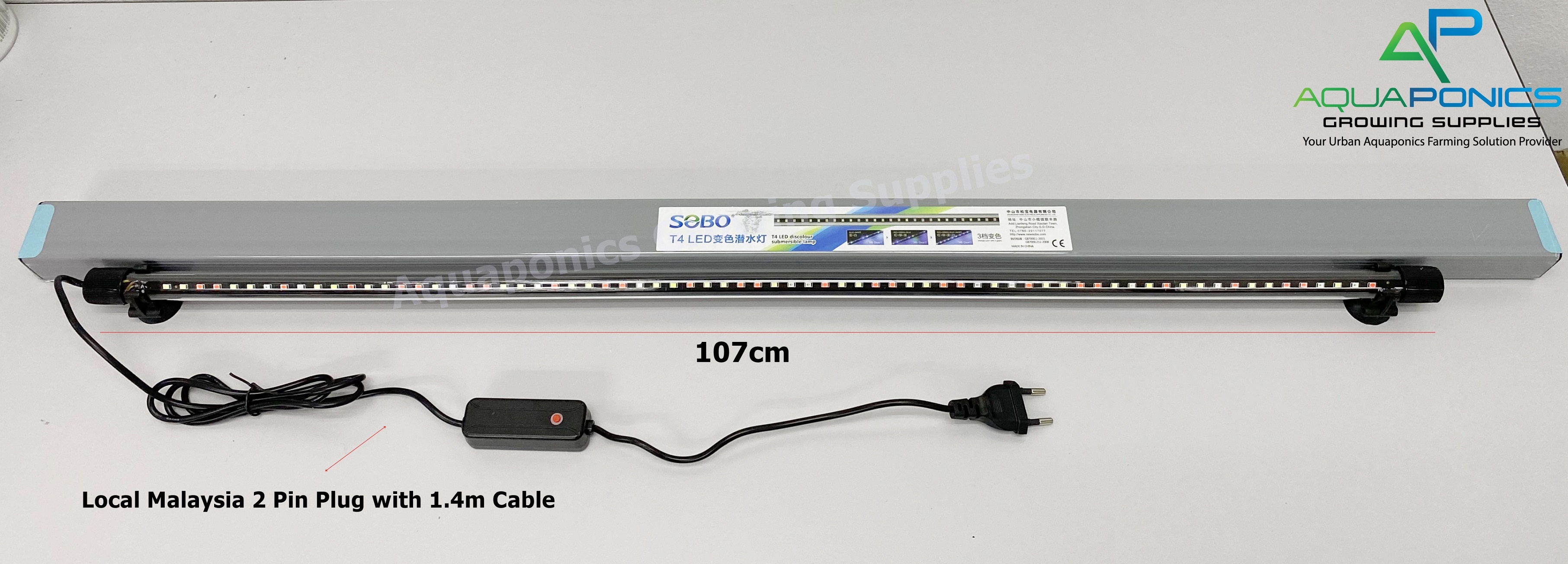 Sobo T4 Aquarium LED Submersible Light Lamp Multi Color Blue White Red ...