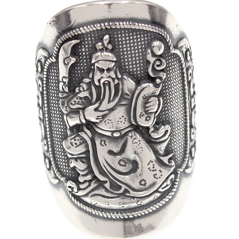 【New Arrivals】Su Yinwu God of Wealth Guan Gong Guan Yu Totem Ring ...