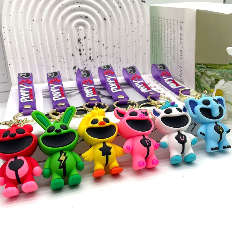 Smiling Critters Game Key Chain Poppy Playtime Pendant Cartoon Ornament ...