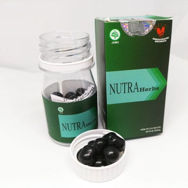 Nutra Herbs Original 1 Box Isi 30 Butir Pil Hitam Herbal Jamu ...