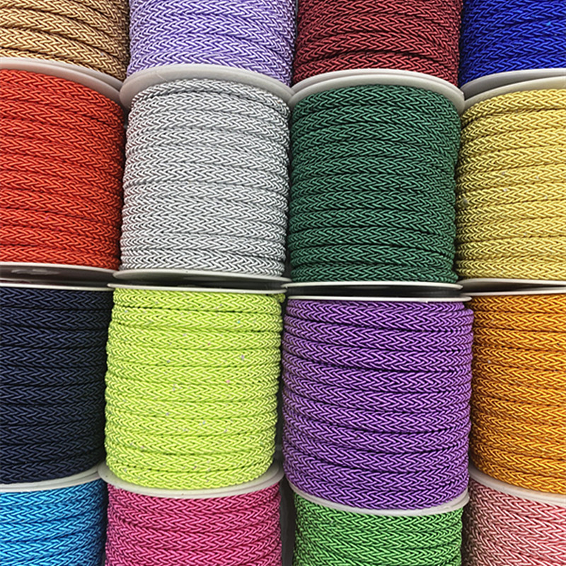 2yards 8mm Multicolor Cotton Rope Hand-Woven Rope Craft Decoration ...