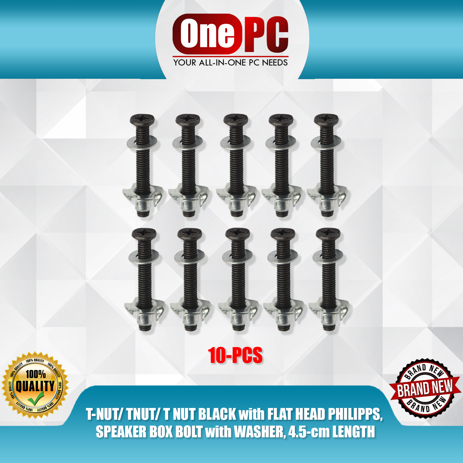 T-NUT/ TNUT/ T NUT BLACK with FLAT HEAD PHILIPPS, SPEAKER BOX BOLT with ...