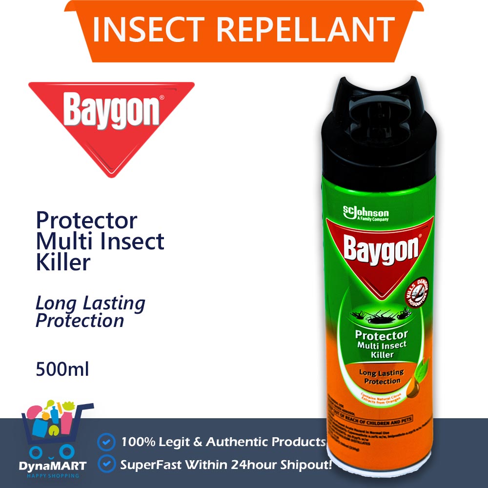 Baygon Protector Multi Insect Killer Long Lasting Protection 500ml ...