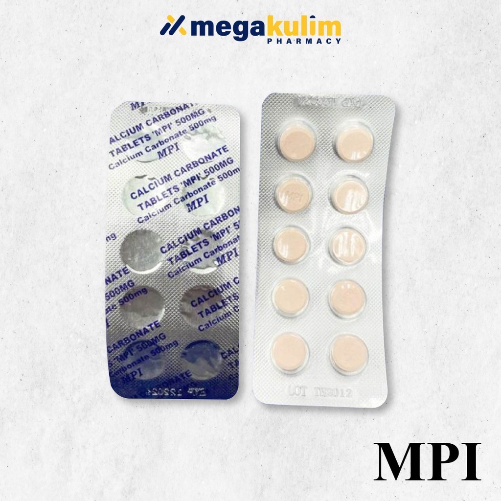 Calcium Carbonate 500mg 10 Tablets/Strip | Lazada