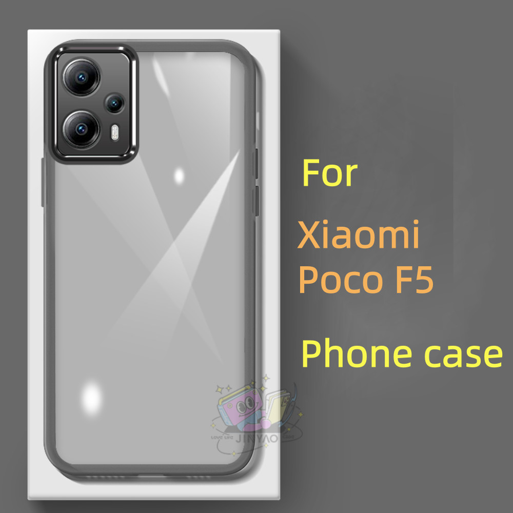 【Design】 For Xiaomi Poco F5 Phone case transparent Lens protector ...
