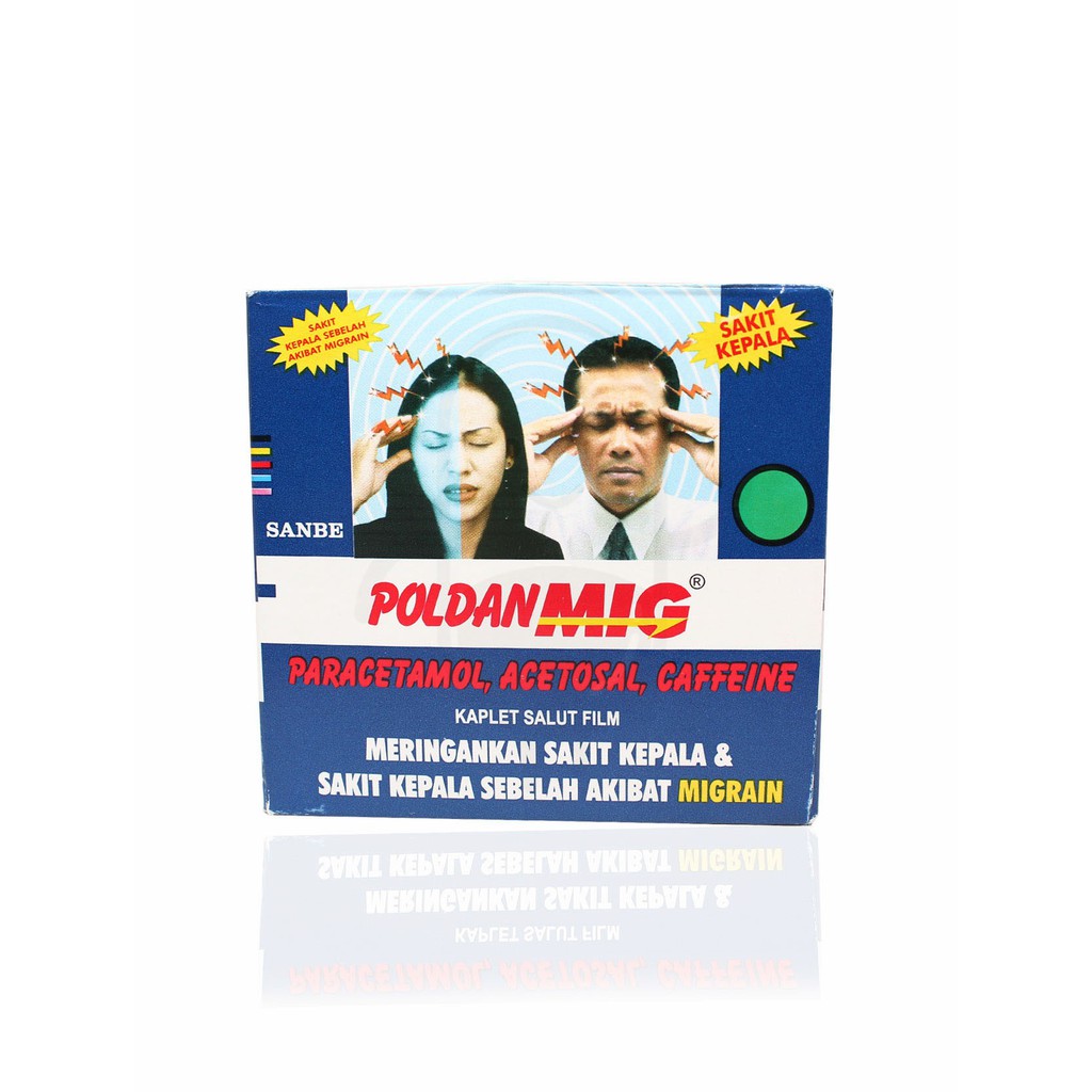 POLDAN MIG / POLDANMIG ISI 4 TABLET MEREDAKAN SAKIT KEPALA | Lazada ...