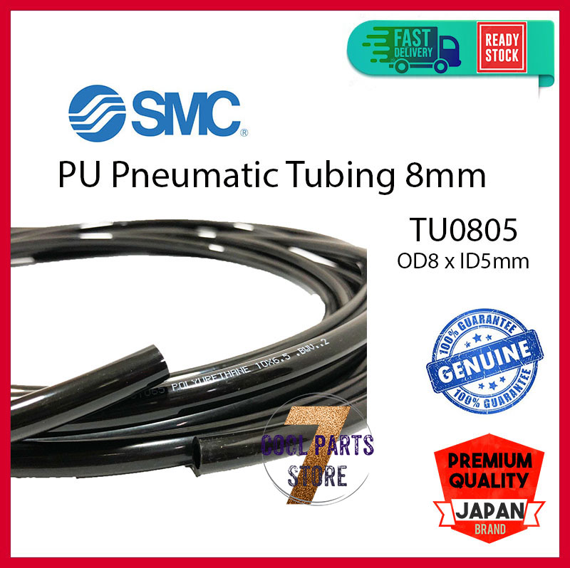 Japan SMC PU 8mm Air Tube Hose Pipe Black Blue Pneumatic Tubing Hose ...
