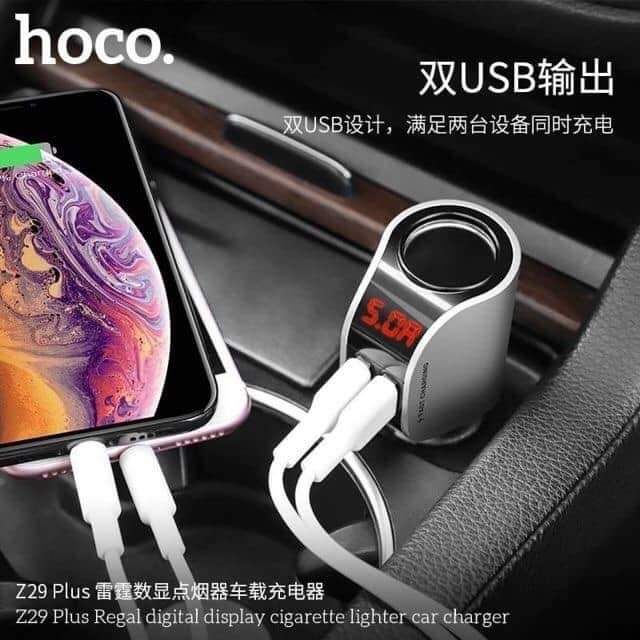 HOCO Z29 Plus หัวชาร์จในรถยนต์ Dual USB 5A Max Car Charger LED Digital Display - hocothailand ...