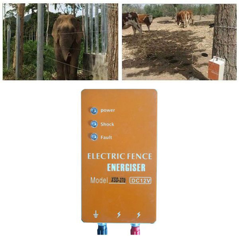 Electric Fence Solar Energizer Charger Controller Horse Cattle Poultry ...