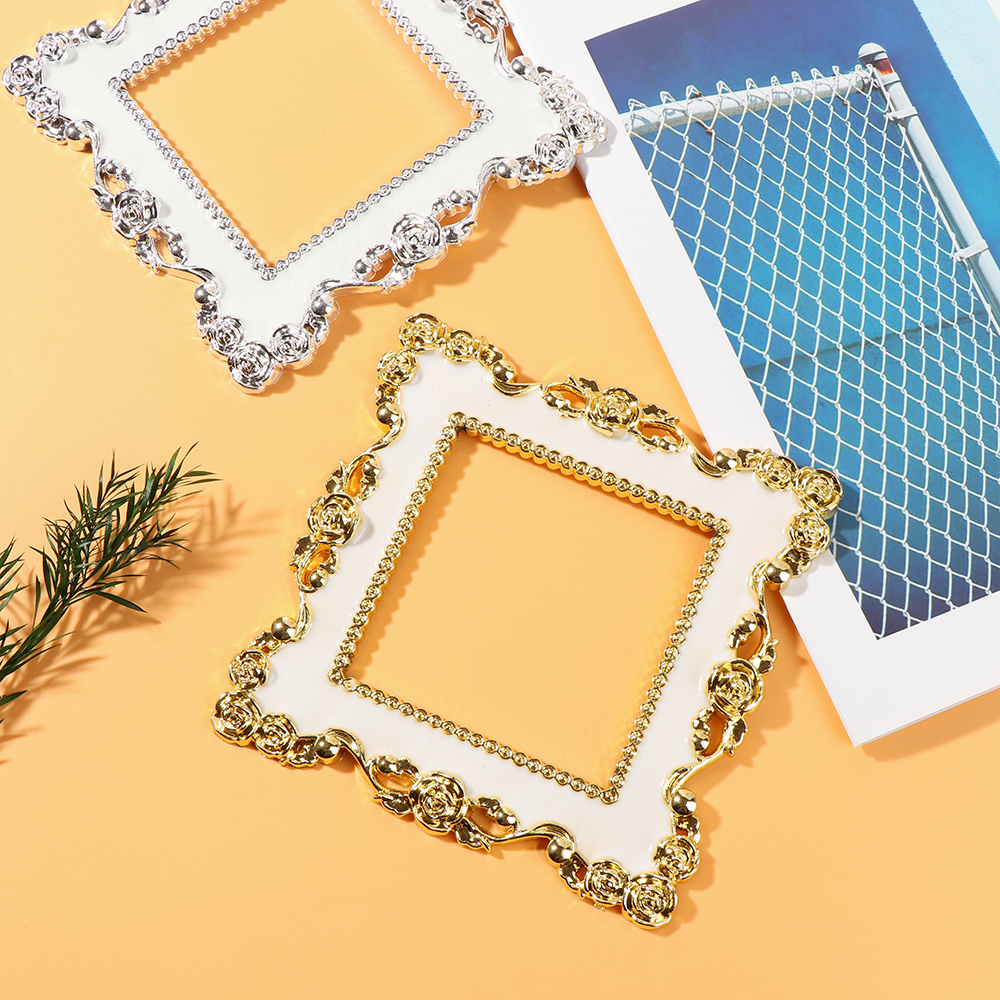 Rose Edge Gold Silver Single and Double Wall Sticker Light Switch Cover ...