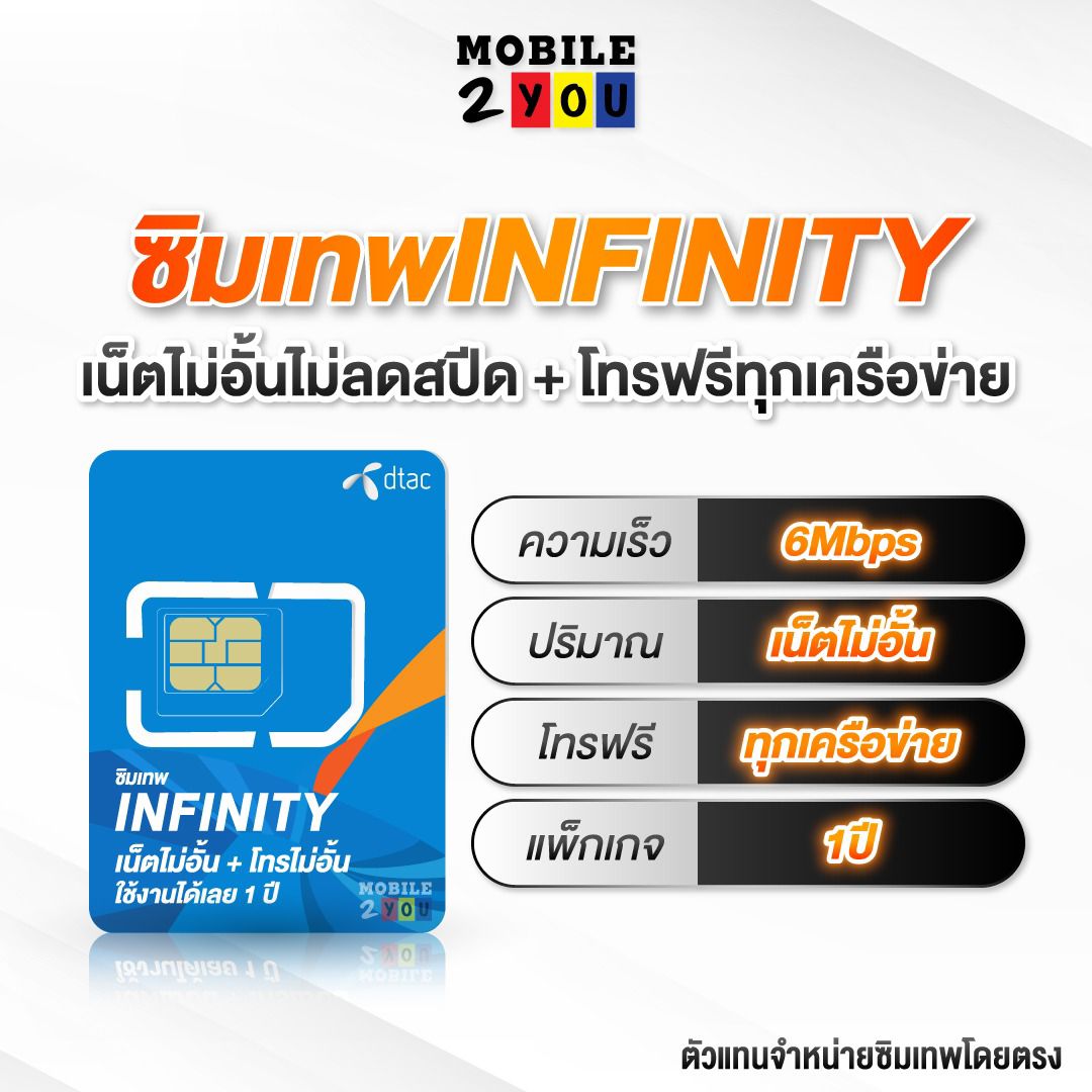 ซิมเทพ Sim DTAC 1ปี เน็ตไม่อั้น 15Mbps 30mbps AIS Marathon 100GB ซิม infinity 6mbps ซิมเทพเทอร์ ...