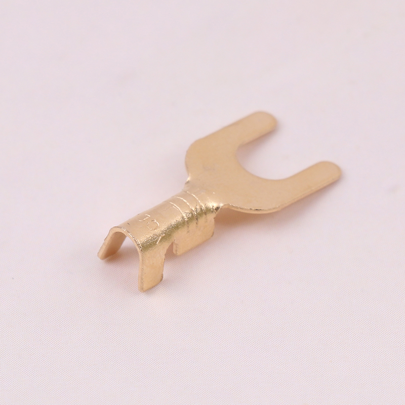 100Pcs/Pack 3.2/4.2/5.2/6.2MM U-Shaped Brass Cable Grounding Lug Fork ...