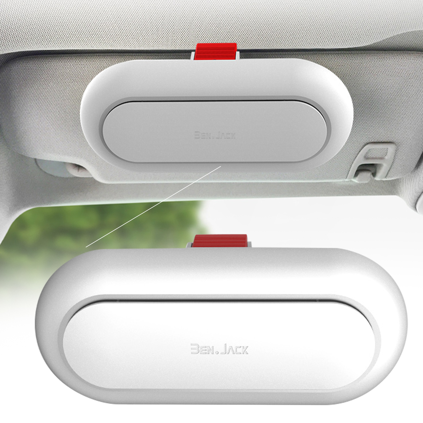 【Petalfall】Car Glasses Case Sunglasses Frame Multi-Function Car ...