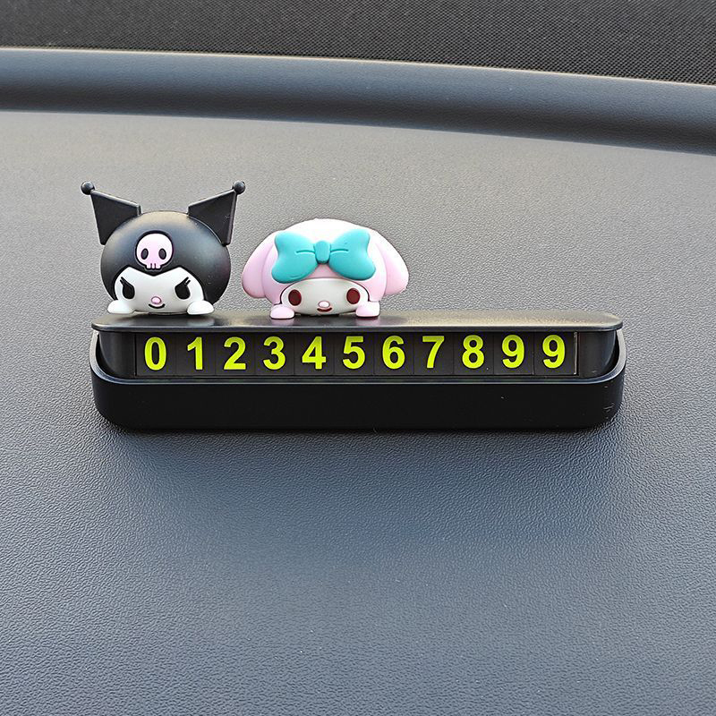 Sanrio Car Parking Sign Hidden Temporary License Plate Cute Hello Kitty ...