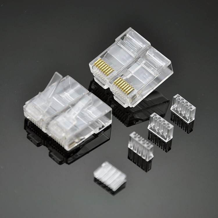Rj45 Cat6 Modular Plugs Utp Ver. Includes Plastic Loading Bar For Wires ...