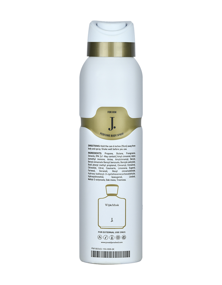 J. Junaid Jamshed White Musk Body Spray For Men - 150Ml | Daraz.pk