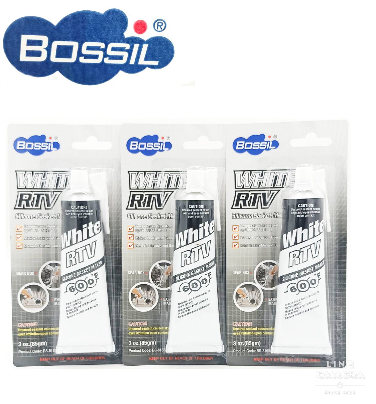 กาวทาประเก็นซิลิโคนสีขาวใช้แทนปะเก็น BOSSIL White RTV – Silicone Gasket ...
